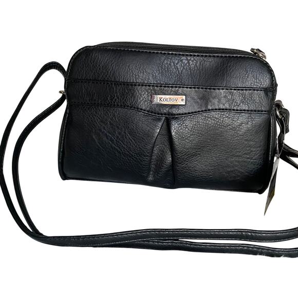 Koltov | Bags | Brand New Gorgeous Black Koltov Crossbody Trizipper ...